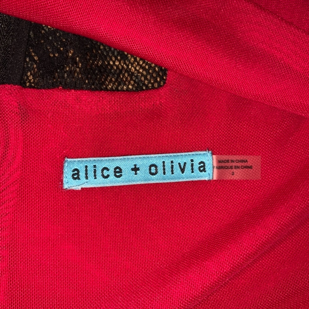 Alice Olivia Red Dress Gem